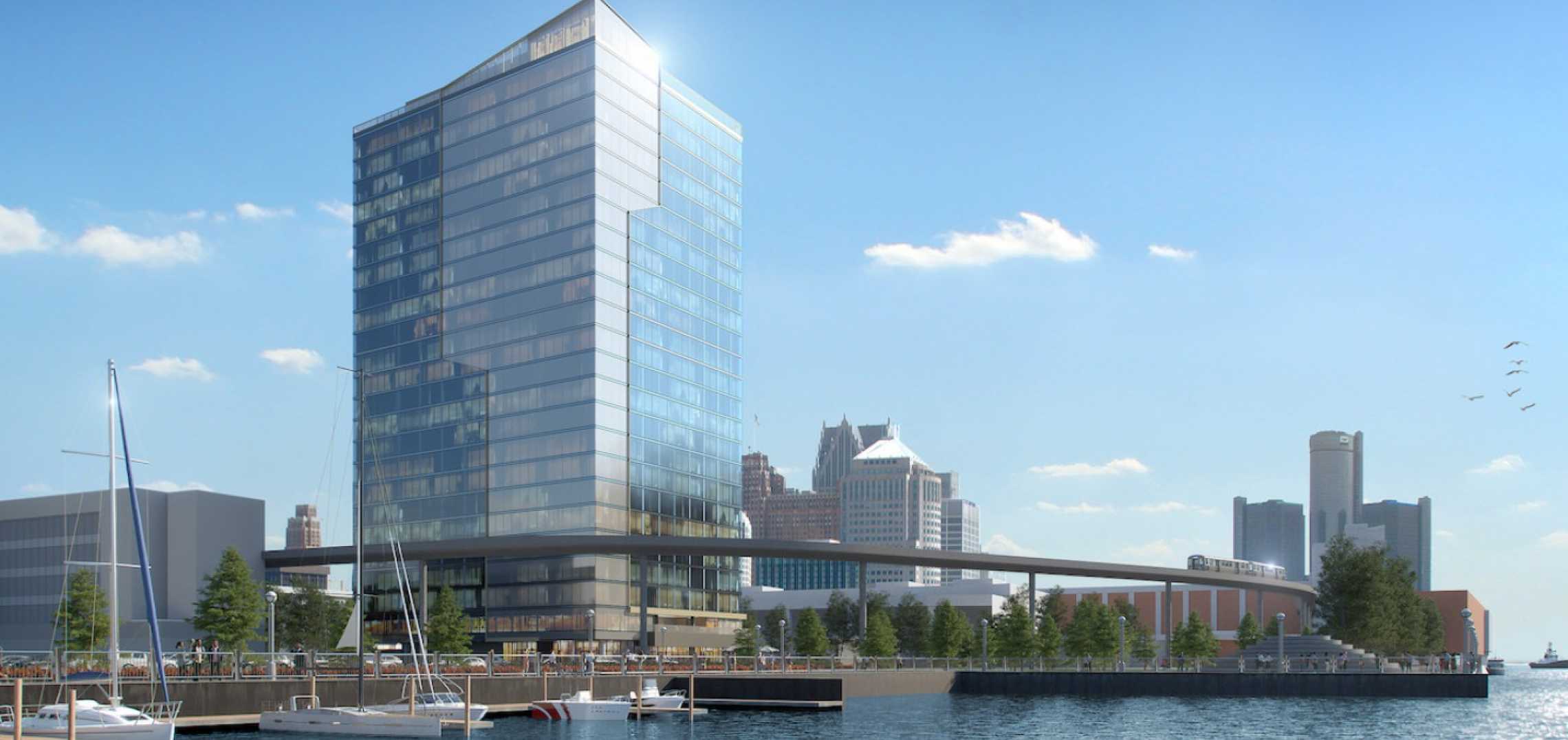 New details emerge for Joe Louis Arena site tower | Urbanize Detroit