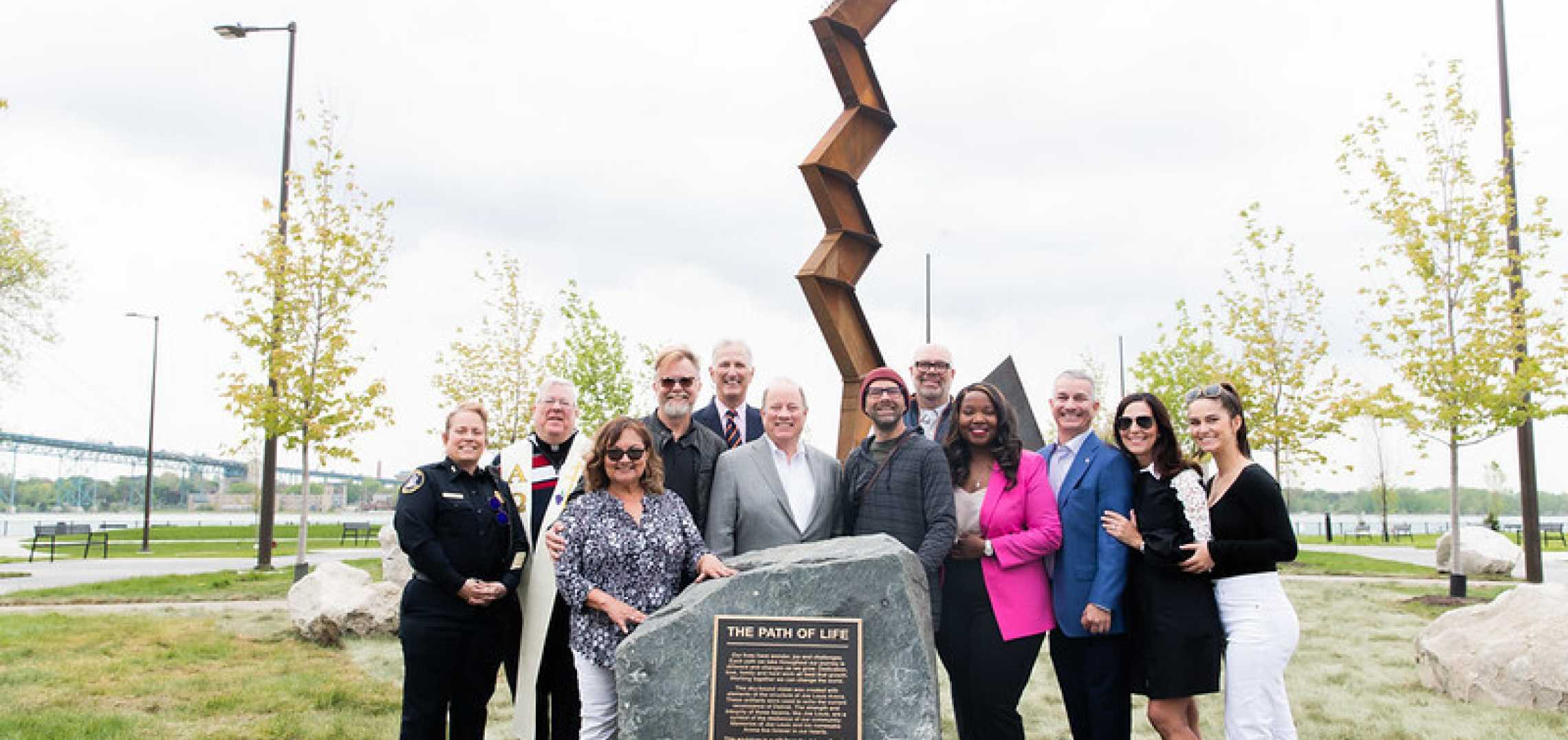 New sculpture unveiled at Riverside Park | Urbanize Detroit