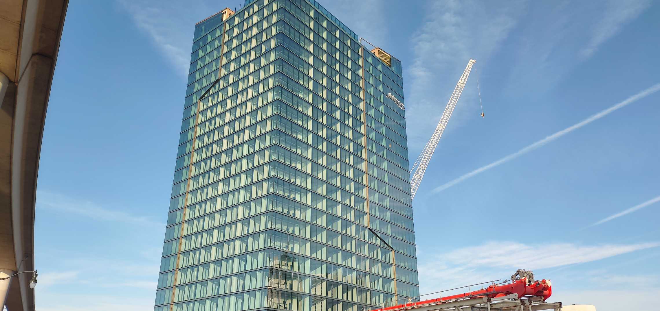 New high-rise opens at the old Joe Louis Arena site | Urbanize Detroit