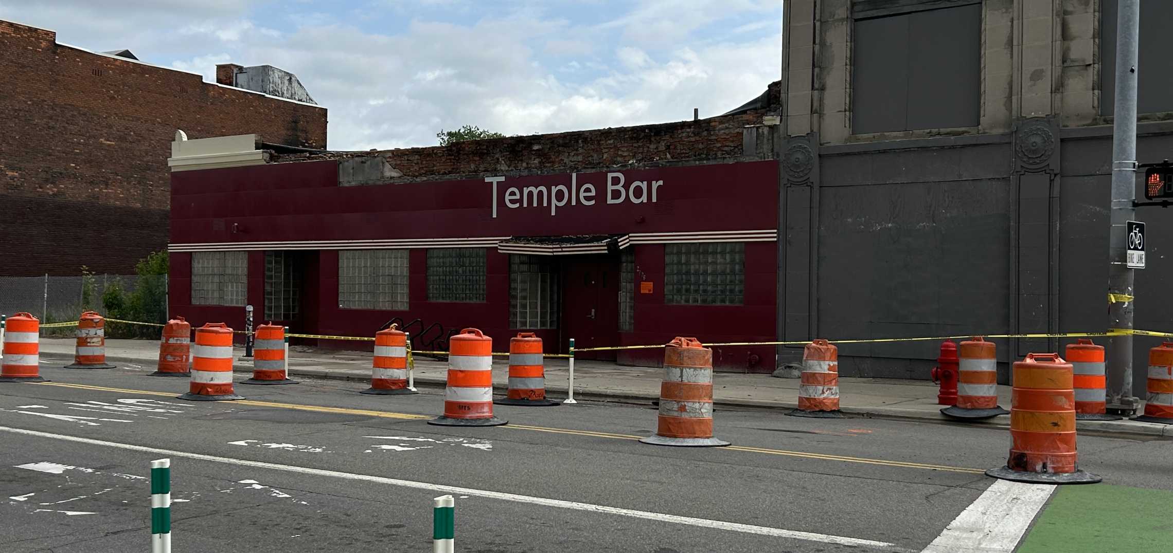 Temple Bar closed following facade collapse | Urbanize Detroit