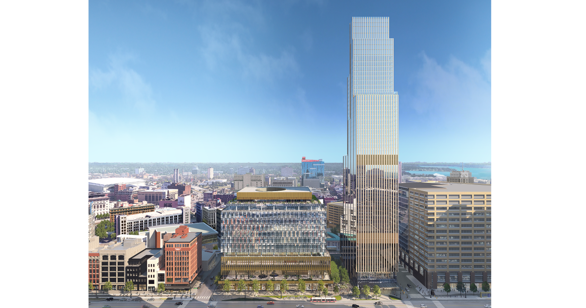 What the new Hudson's tower will look like in Detroit's skyline ...